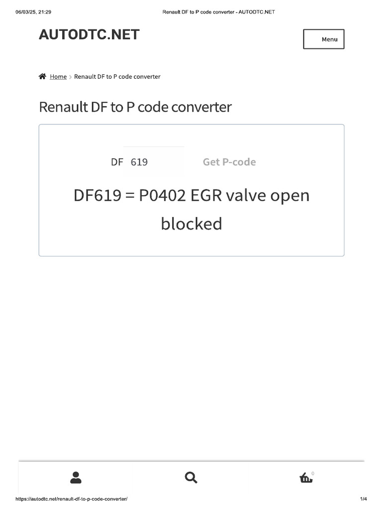 Renault DF To P Codes Converter | PDF
