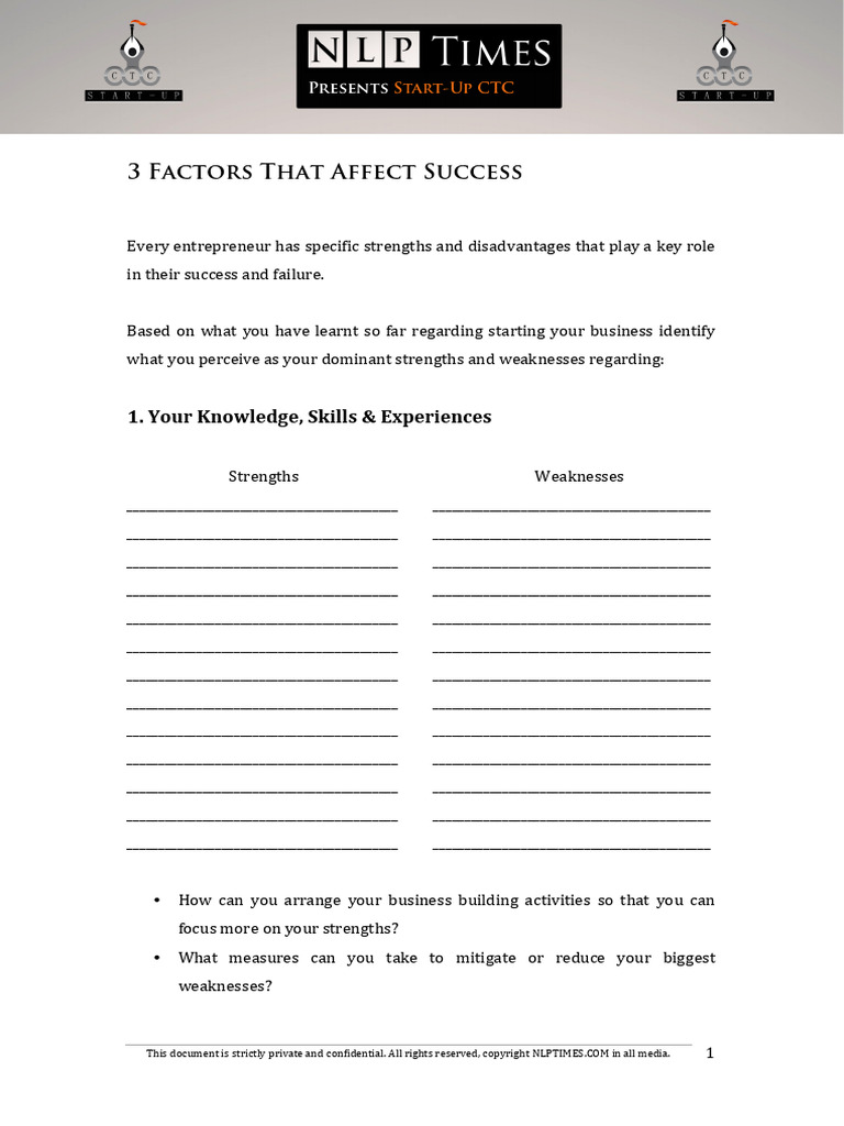Mod 6 - Track 02 - 3 Factors That Affect Success | PDF | Psychology ...