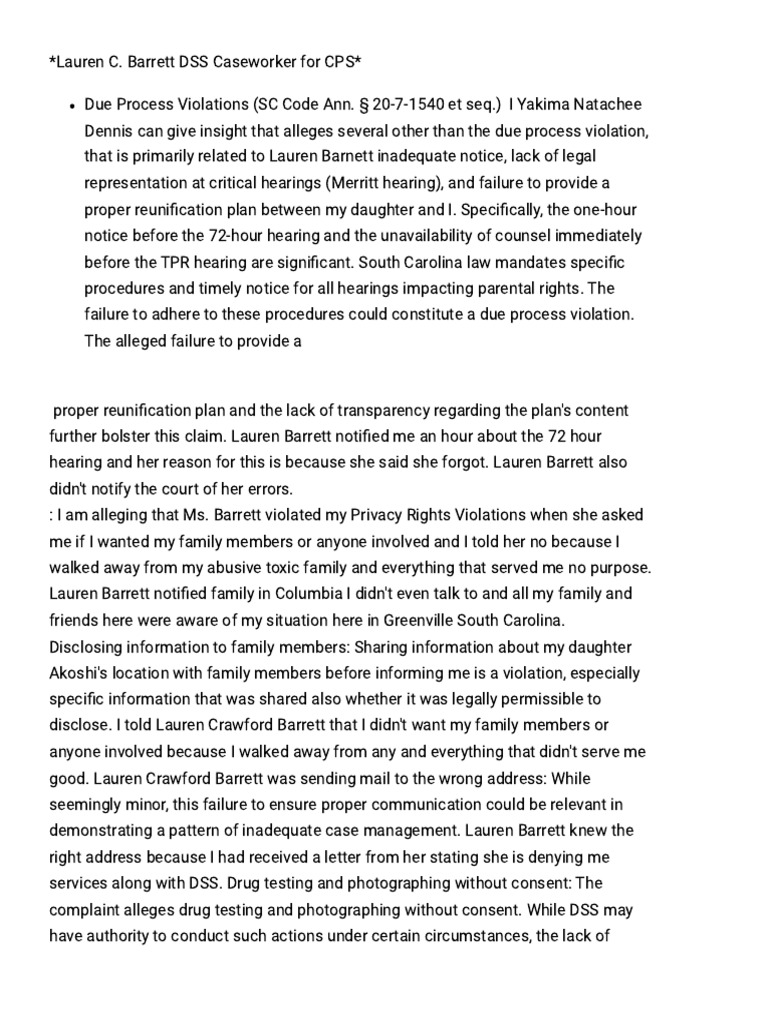 Due Process and Privacy Violations in CPS | PDF | Arrest | Justice