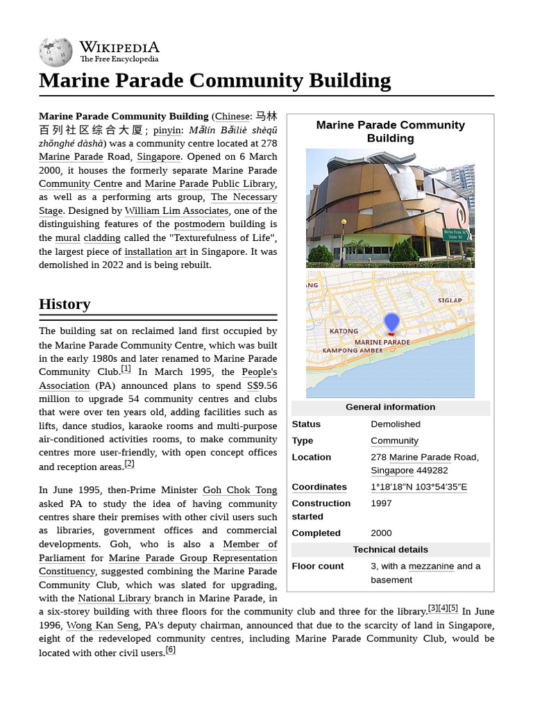 Marine Parade Community Building | PDF