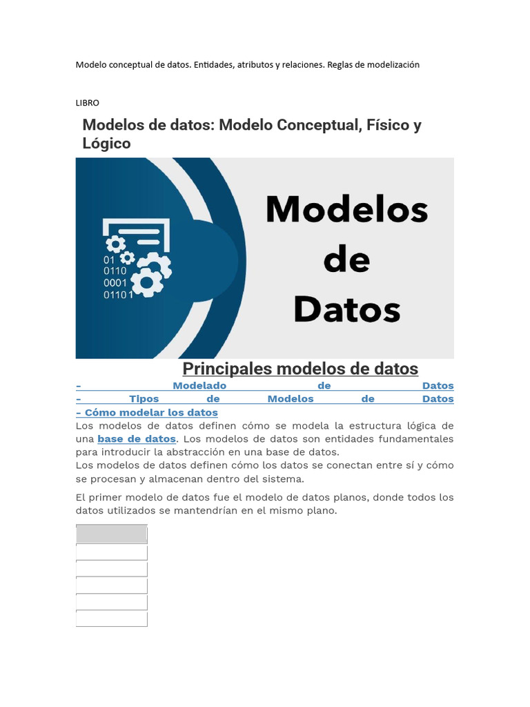 Modelo conceptual de datos. Entidades, atributos y relaciones | PDF ...