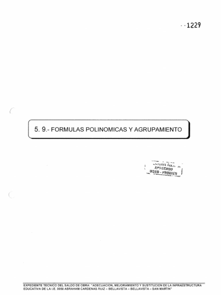 9 - Formulas Polinomicas y Agrupamiento | PDF