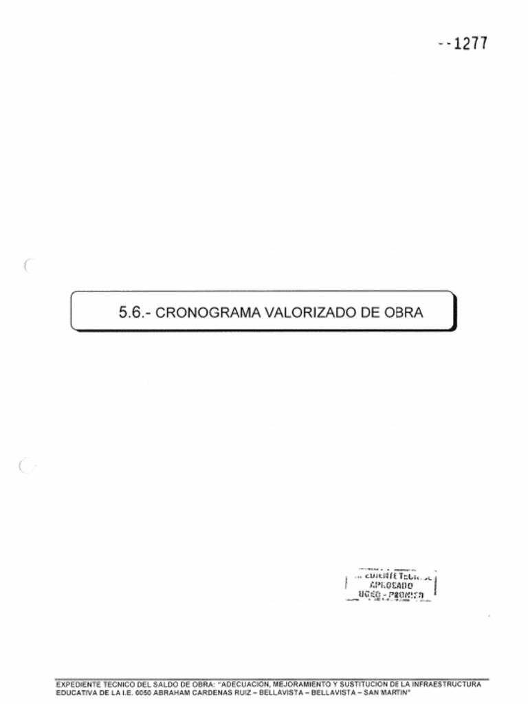 6_Cronograma Valorizado de Obra | PDF