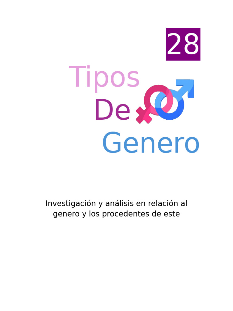 Tipos de Género y Diversidad Identitaria | PDF | Género | Estudios de ...