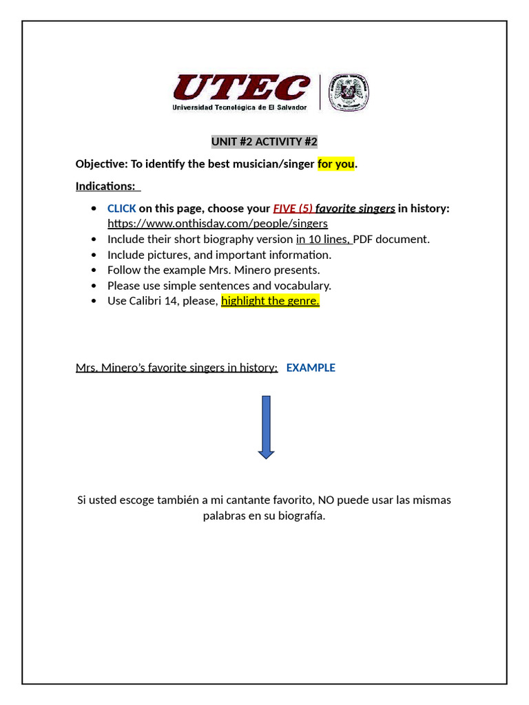 UNIT #2 - ACTIVITY #2 | PDF | Musicology | Performing Arts