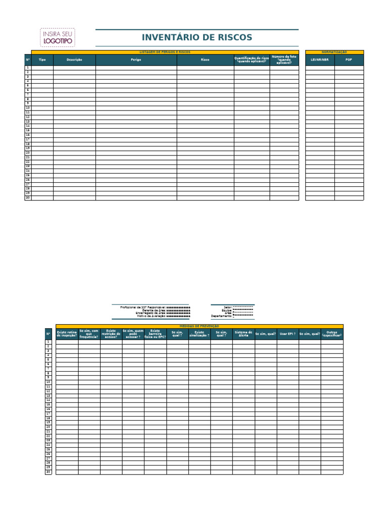 Planilha - Inventario - de - Riscos - v2 - Anexo 1 | PDF