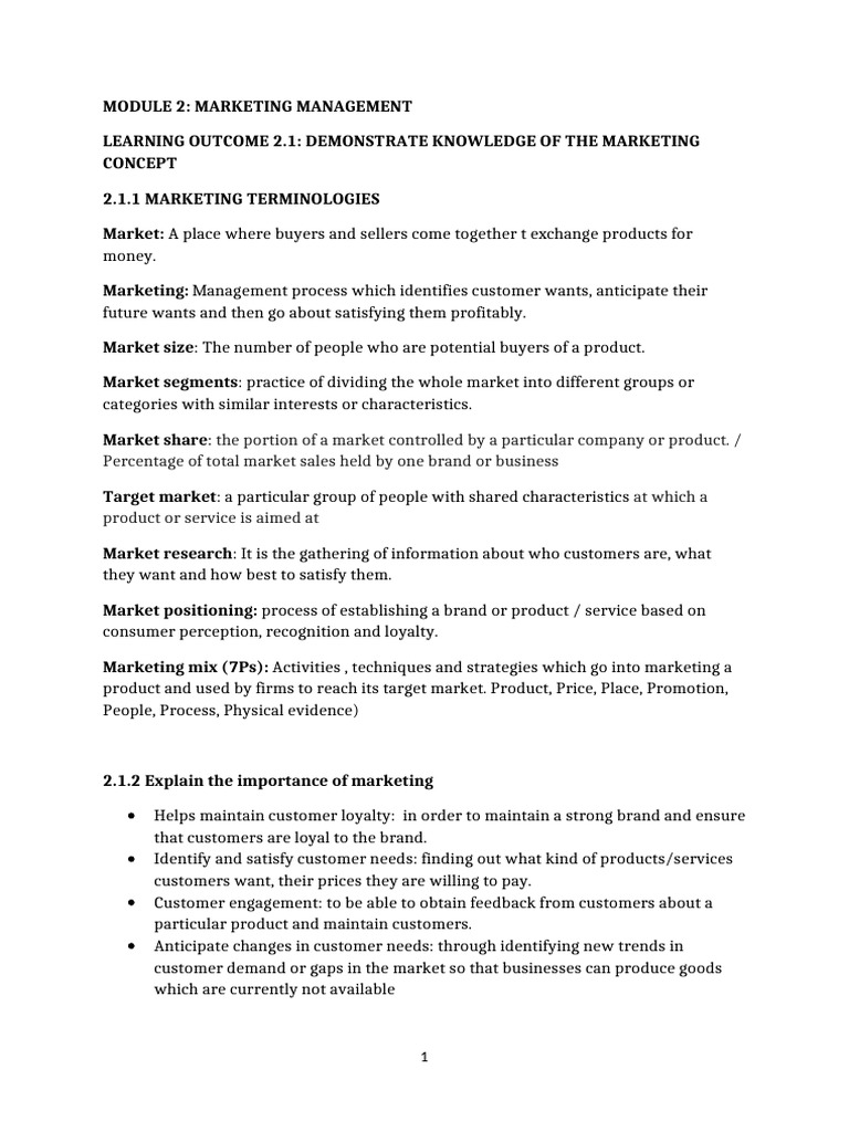 MODULE 2 | PDF | Marketing | Brand