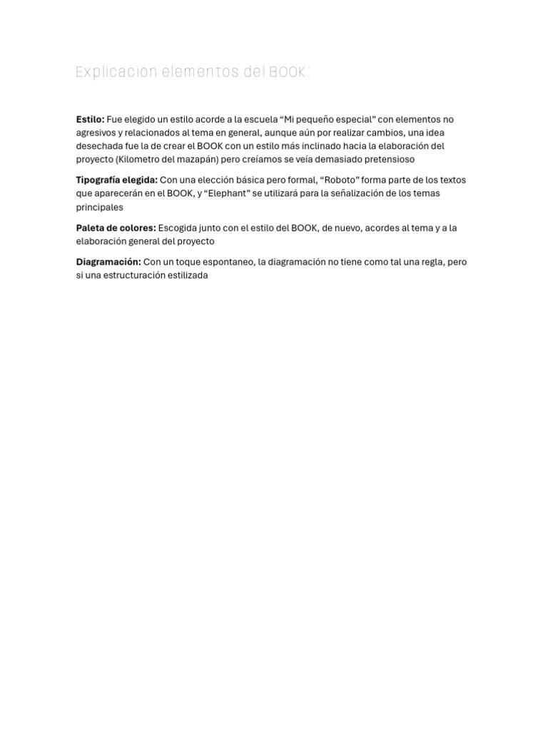 Explicación Elementos Del BOOK | PDF
