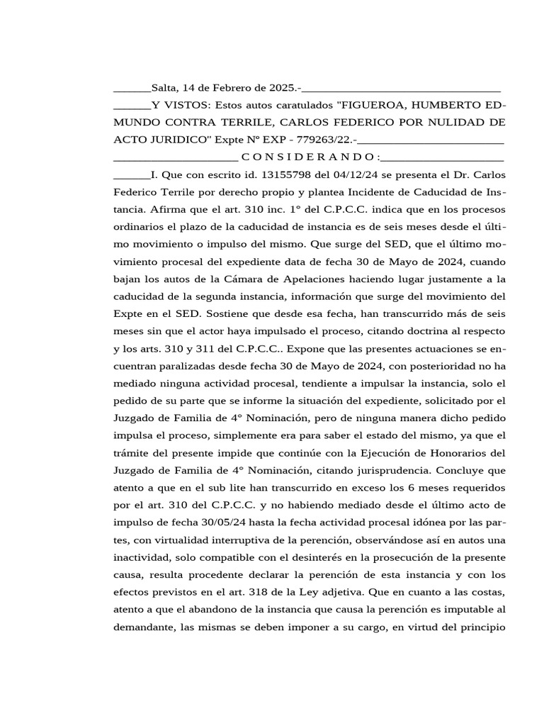 Sentencia Nulidad de Acto Juridico | PDF | Ley procesal | Demanda judicial