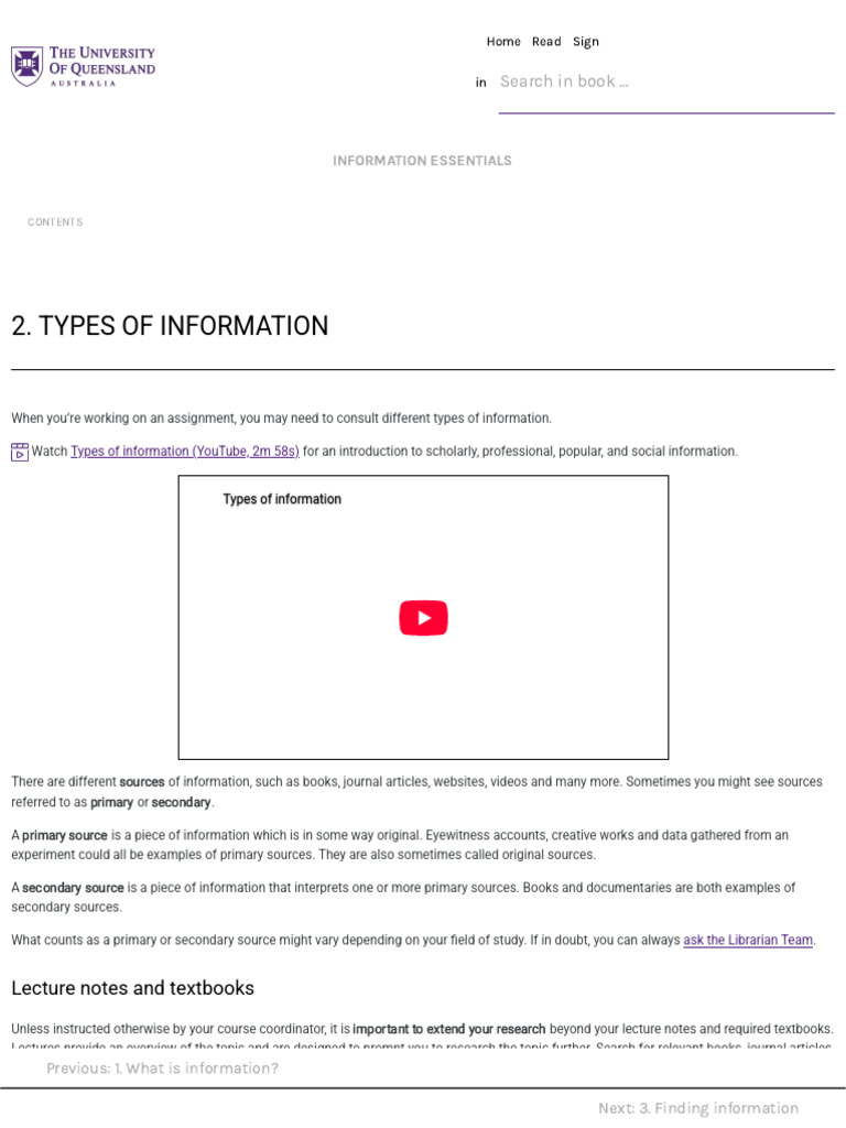 2. Types of information – Information Essentials | PDF | Books ...