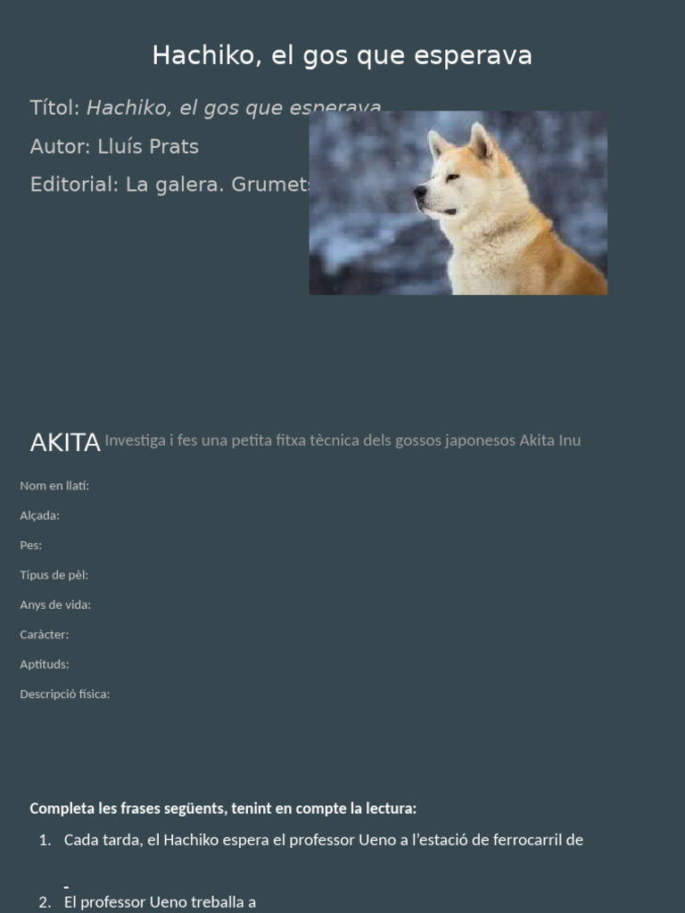 Hachiko, El Gos Que Esperava | PDF