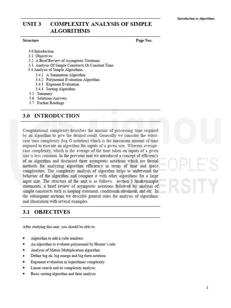 Unit-3 | PDF | Time Complexity | Matrix (Mathematics)