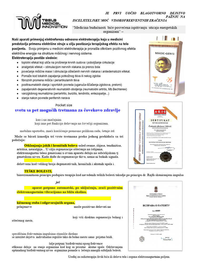 MAGIC-GEN-SL Zapper Flajer | PDF