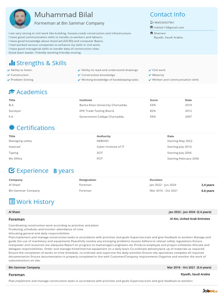 Foreman | PDF | Safety | Human Resources