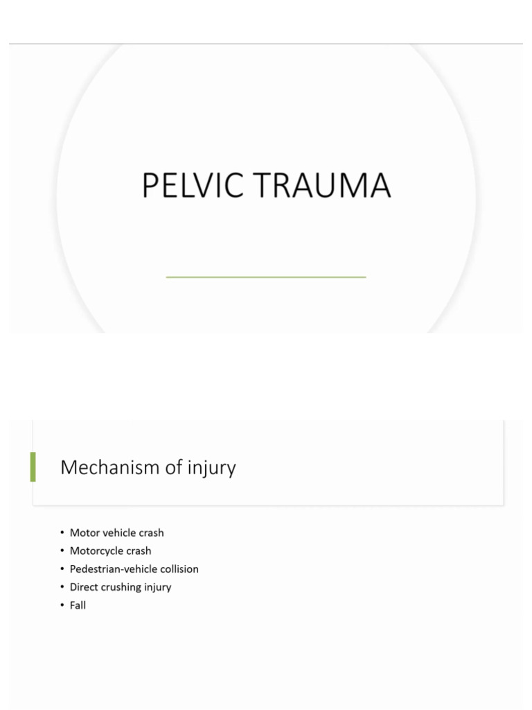 Pelvic trauma | PDF