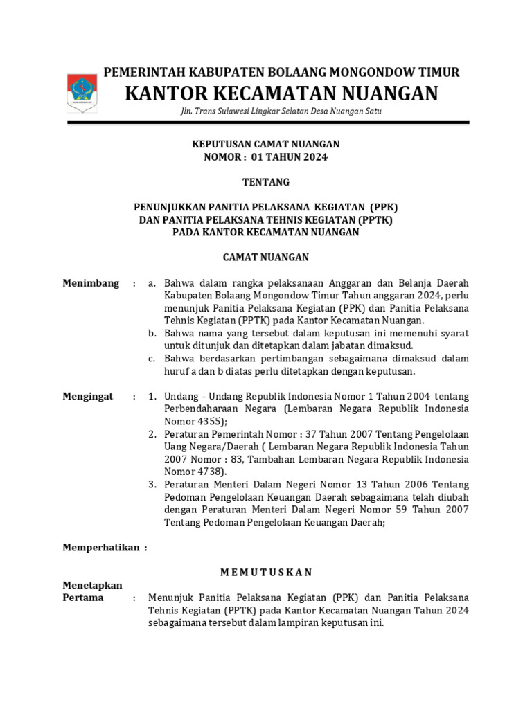 SK PPK PPTK 2025 | PDF