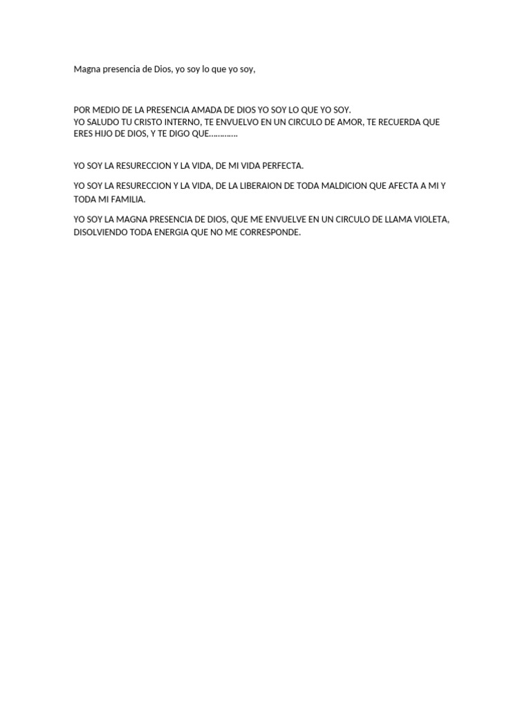 La Magna Presencia de Dios Yo Soy | PDF