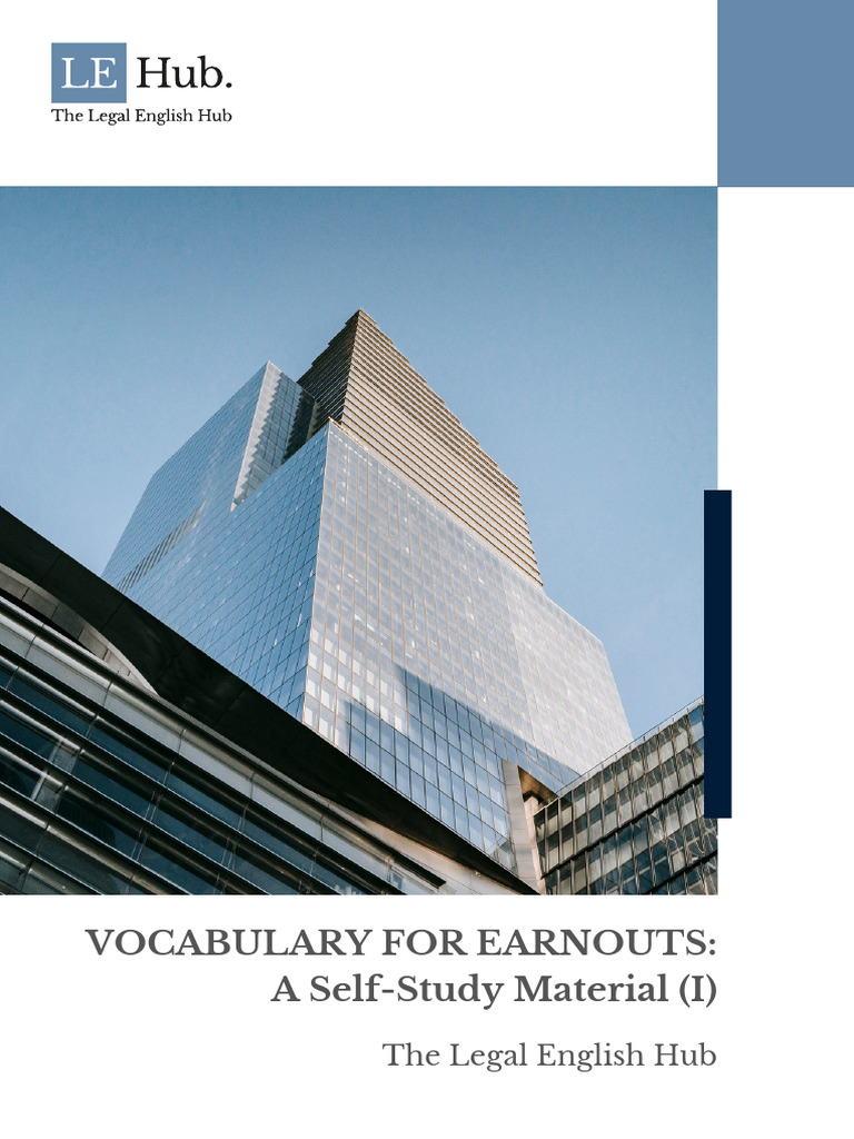 Vocabulary For Earnouts A Self Study Material | PDF | Mergers And Acquisitions | Economies