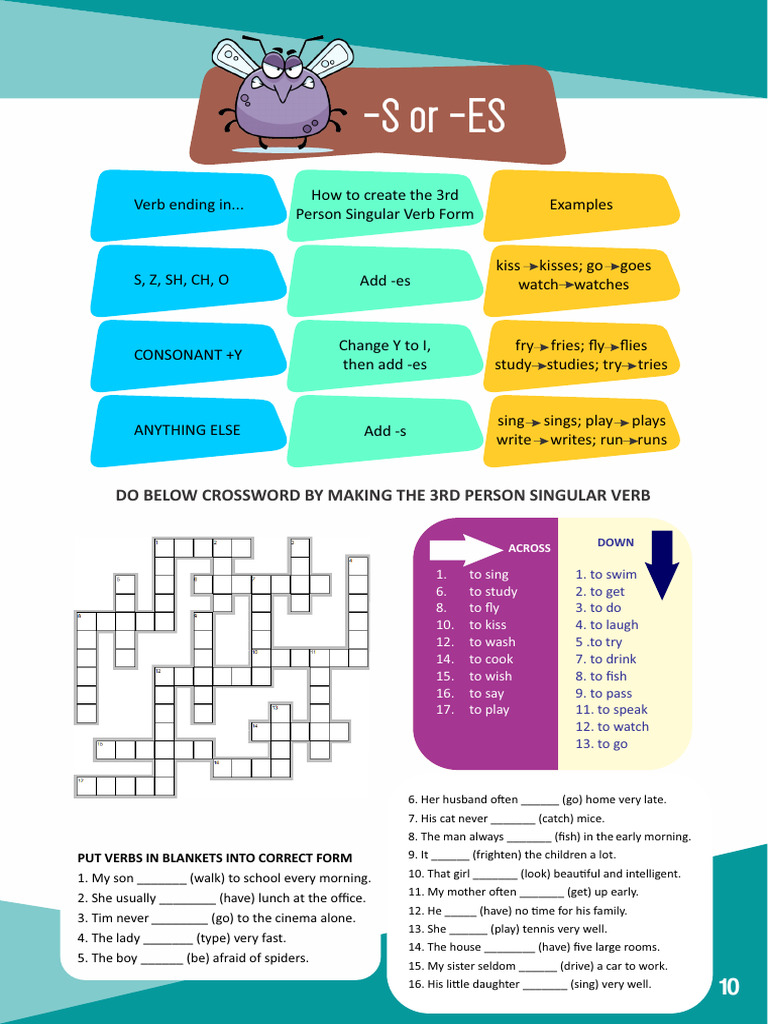 3rd Person Singular Verb Form Guide | PDF | Linguistic Typology | Grammar