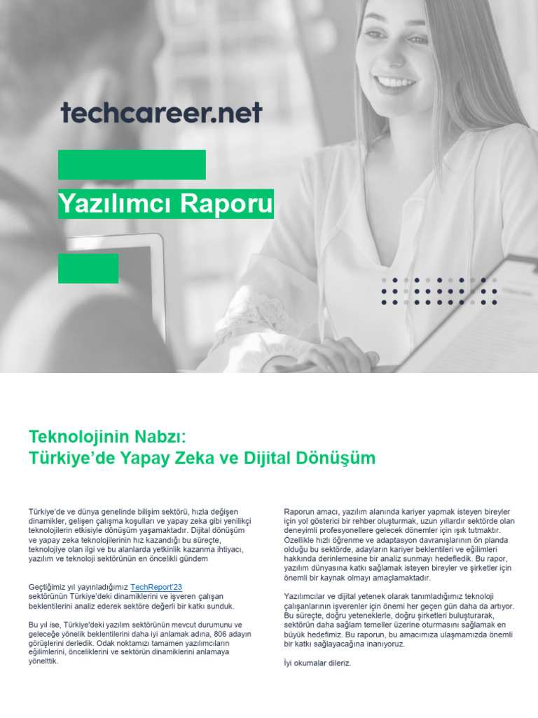 TechReport 2024 Yazılımcı Arastırması Raporu - Ocak 2025 | PDF