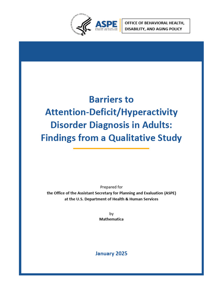 Barriers Adhd Disorder Adult Diagnosis | PDF | Attention Deficit ...