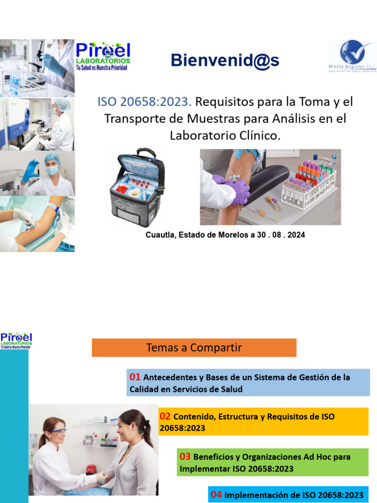 ISO 20658:2023 - Toma y Transporte de Muestras | PDF | Laboratorios