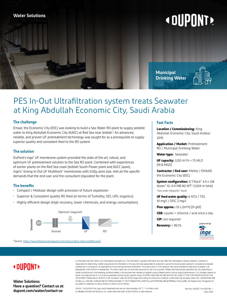 Uf Pes Io Tr Swro Mdw Kaec Ksa 75mld Cs 45 d03717 En | PDF | Membrane | Environmental Engineering