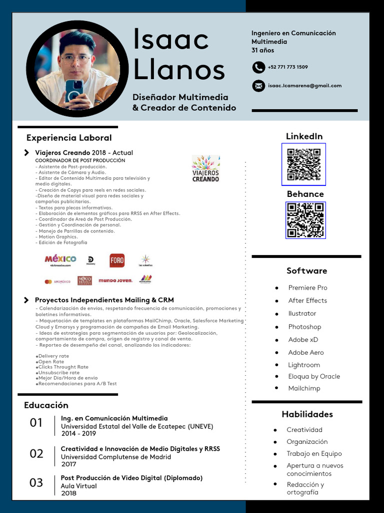 CV Isaac 2025 | PDF | Multimedia | Comunicación humana