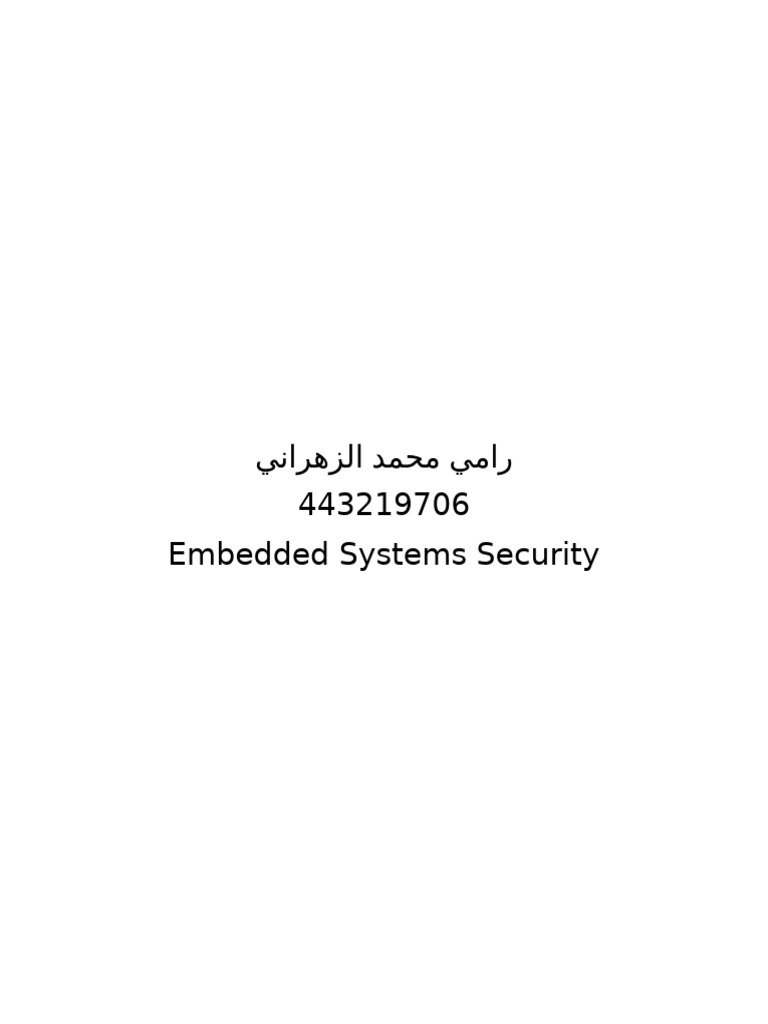 embedded systems security | PDF | Security | Computer Security