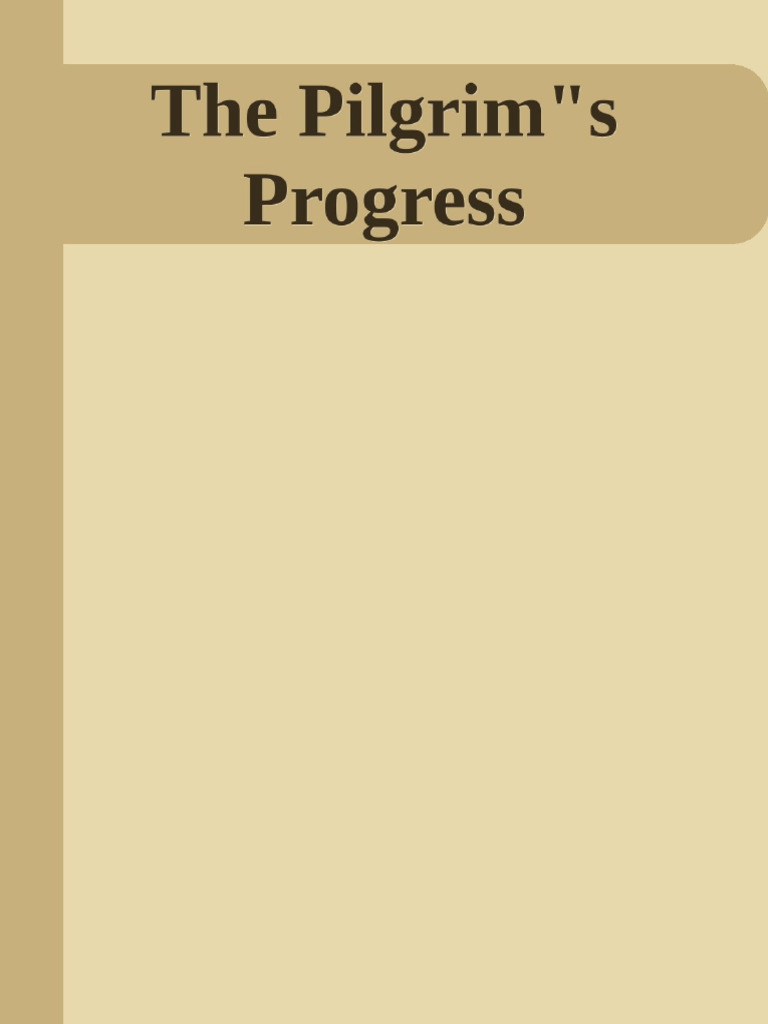 The Pilgrim's Progress eBook Overview | PDF | Project Gutenberg | Thou