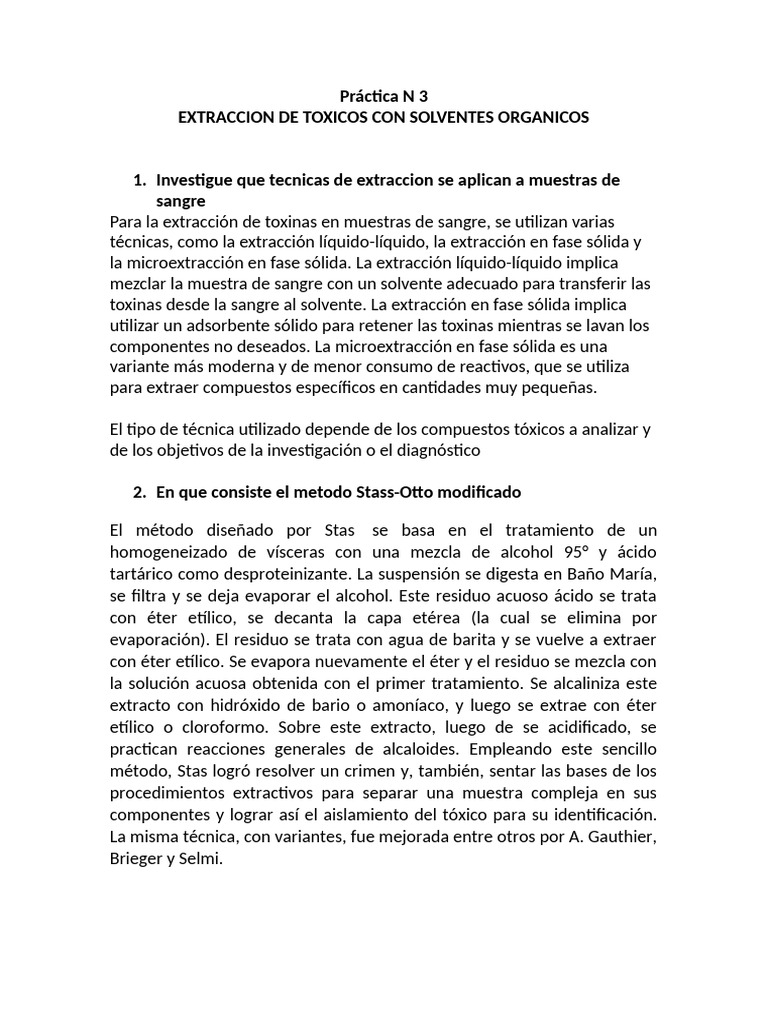 Toxico Práctica 3 | PDF | Toxicidad | Solvente