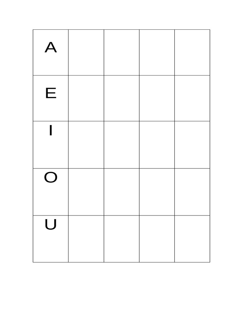 Juego de Vocales | PDF