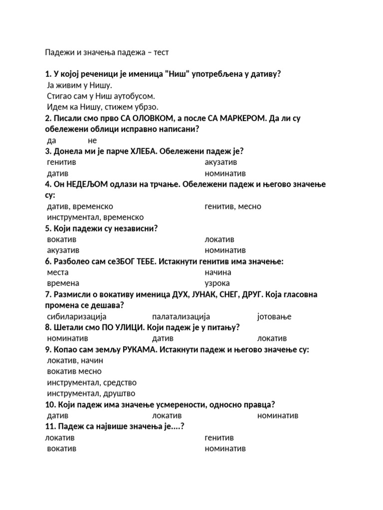Padezi-i-znacenja-padez2 | PDF