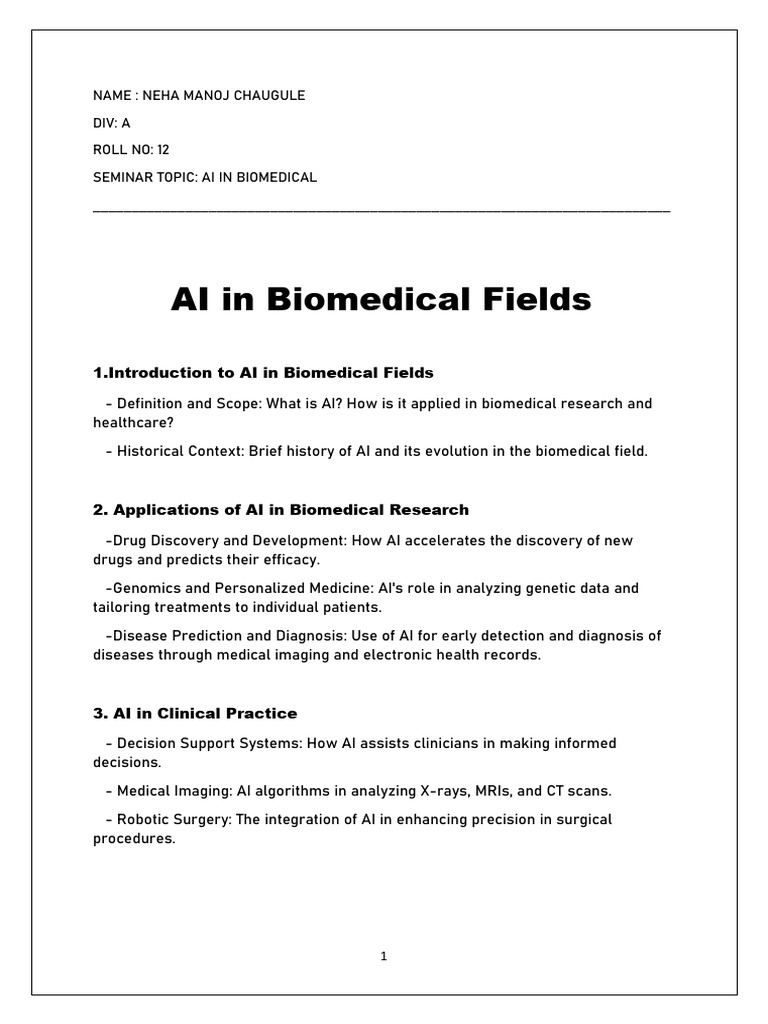 Ai in Biomedical | PDF