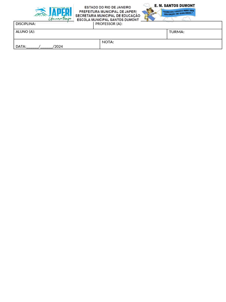 Modelo de Prova 2 Ao 5 Ano - 084250 | PDF