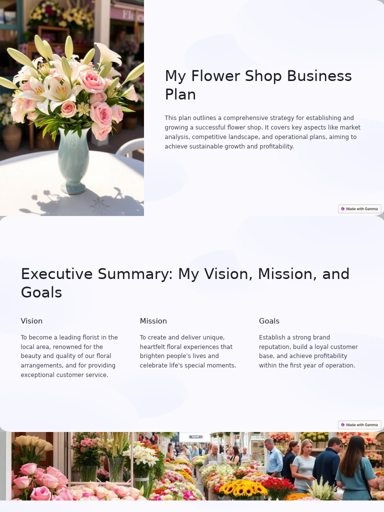 My Flower Shop Business Plan | PDF | Pricing | Floristry
