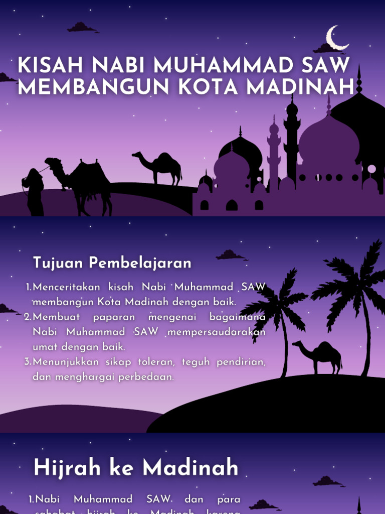 Kisah Nabi Muhammad SAW Membangun Kota Madinah | PDF