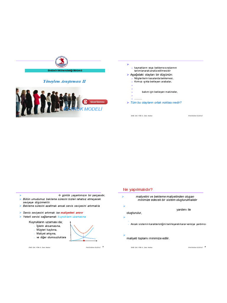 YONII Ders7 KuyrukModeli | PDF