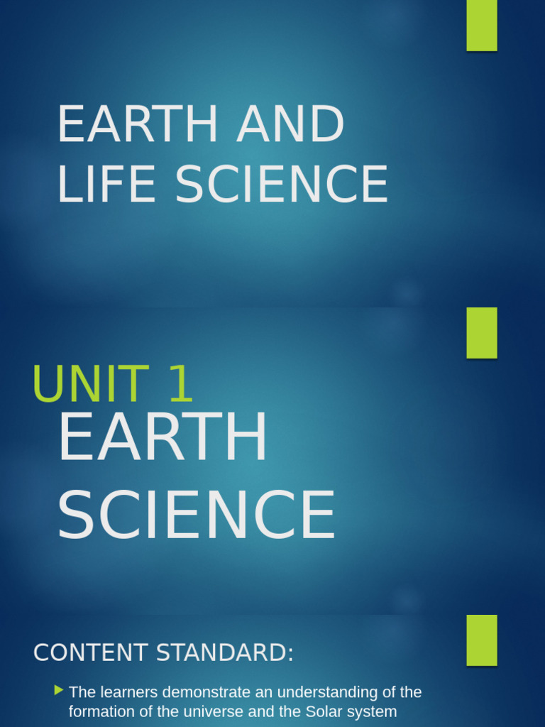 EARTH AND LIFE SCIENCE Beginning Lesson | PDF | Universe | Big Bang