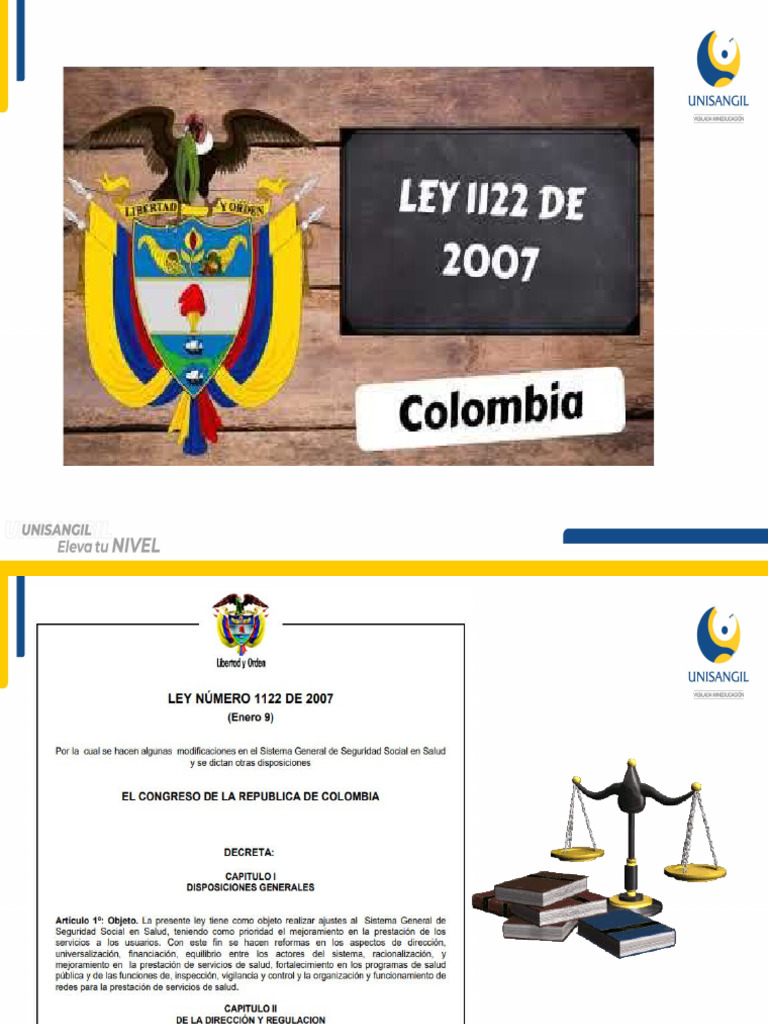 Ley 1122 de 2007 | PDF | Politica social