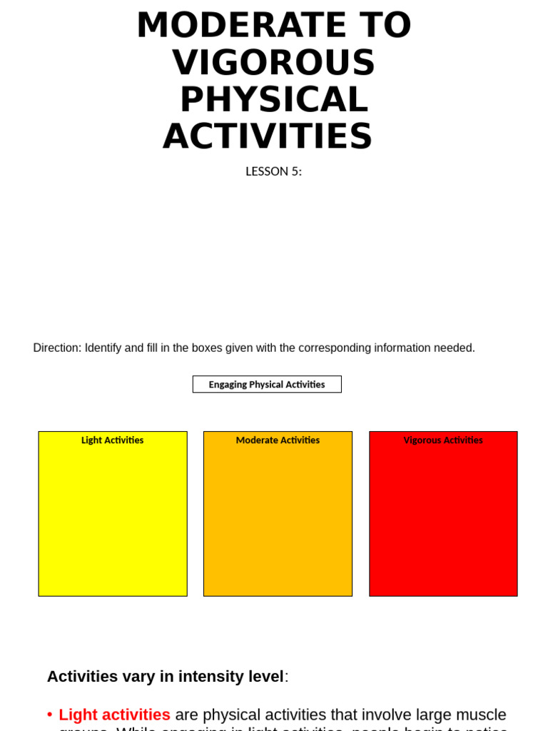 Lesson 3 4 Mvpa Pdf Physical Education