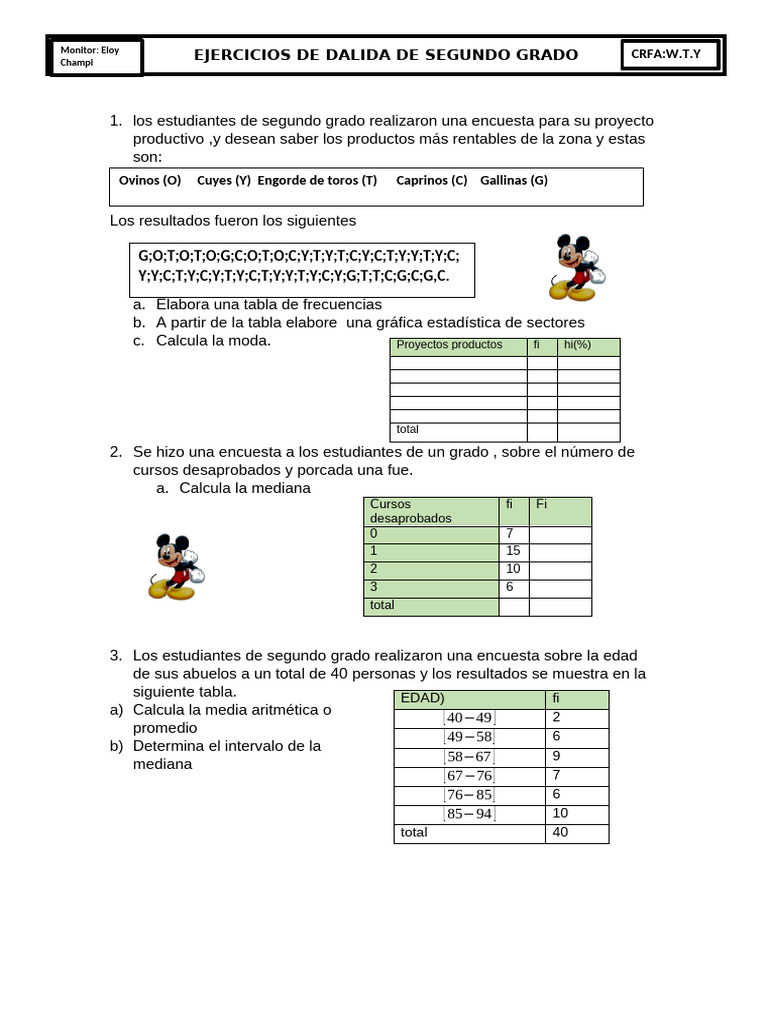 Ficha Salida Ejercicios Estds. Proporc. y Dp | PDF