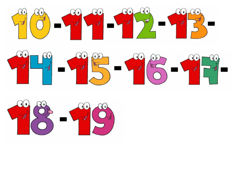 Bingo Game Numbers 10 - 19 | PDF