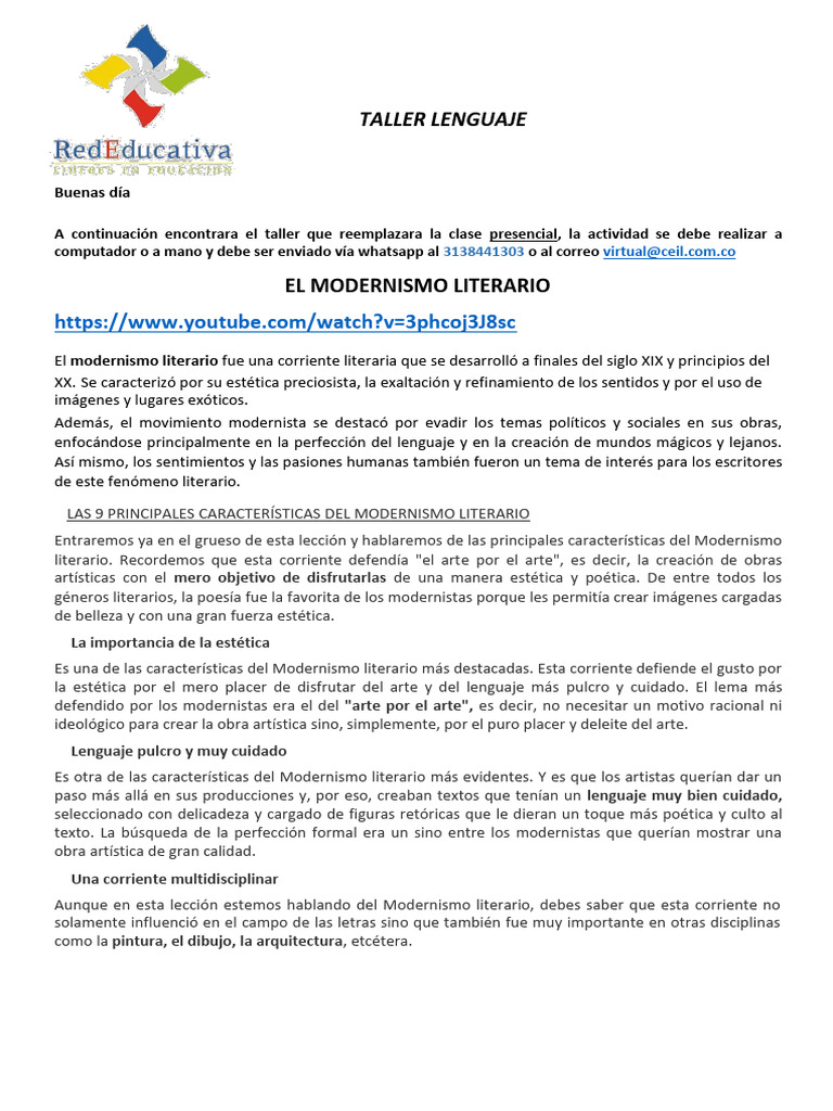 Taller Tipo ICFES Lenguaje 3 | PDF | Sumario abstracto) | Estética