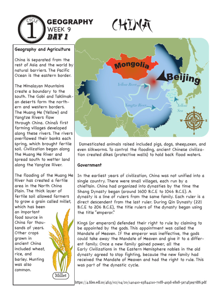 Cycle 1 Geography Week 9 | PDF | Mongolia | China