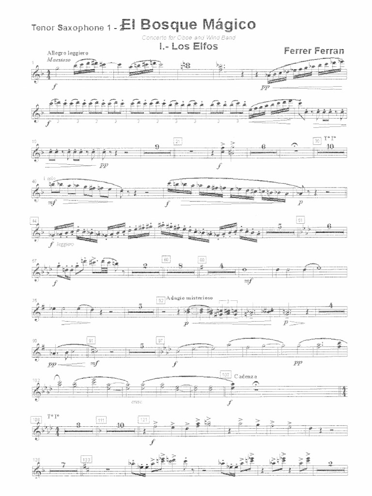 El Bosque Magico Sax Tenor | PDF