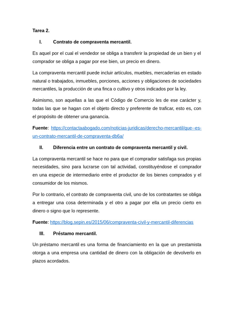 Tipos de Contratos Mercantiles Esenciales | PDF | Precios | Sector privado