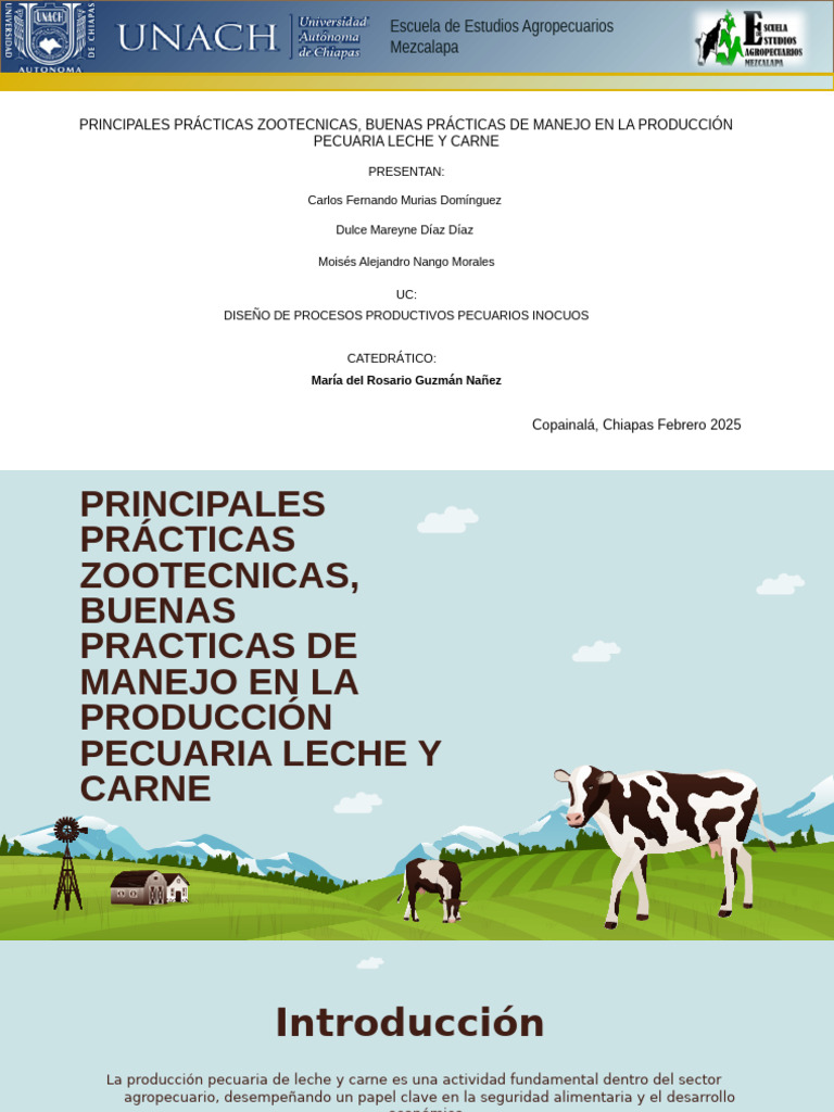 Principales Prácticas Zootecnicas, Buenas Practicas de Manejo en La Producción Pecuaria Leche y ...