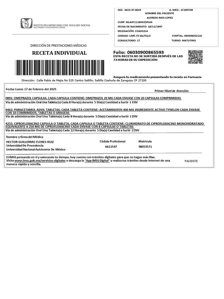 receta unidad 73 alfredo | PDF | Tableta (Farmacia) | Tratamientos médicos