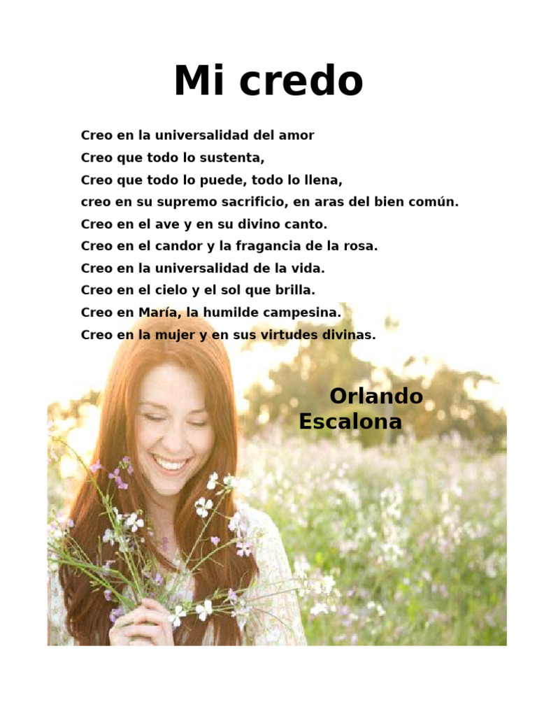 POEMA Mi Credo | PDF